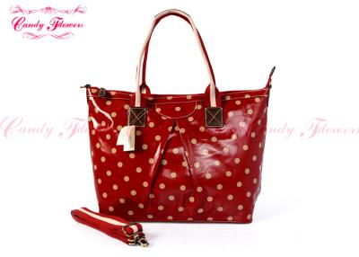 Cina Borse di totalizzatore delle donne rosse del PVC di inverno amichevole di Eco con il pois giallo in vendita