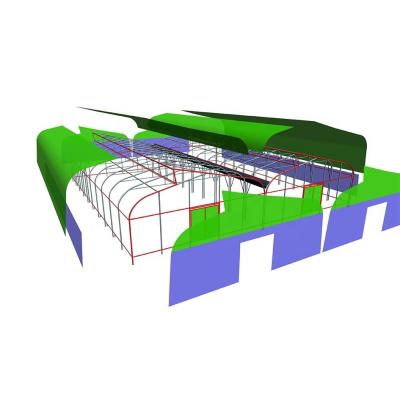 China Customized Multi Span Greenhouse Light Deprivation Greenhouse Large Glass Film Type for sale