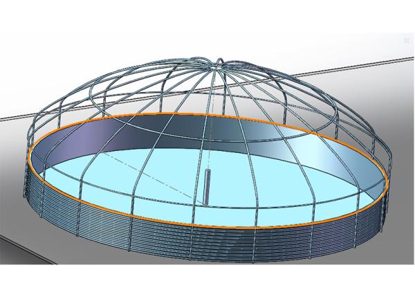 Quality Galvanized Steel Pipe Circular RAS Fish Tank 10 Meter Fresh Water Automatic Feeding for sale