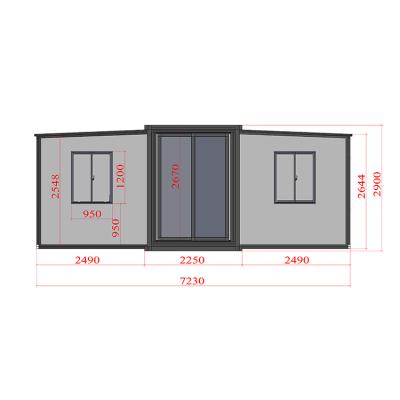 China Customizable 40ft Expandable Container House With Gypsum Board Covering 20ft 40ft for sale
