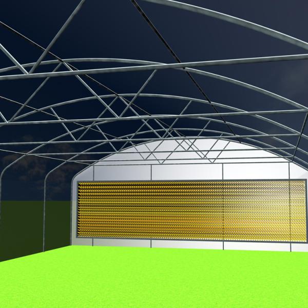 Quality Windproof Single Tunnel Greenhouse With Greenhouse Pad And Fan Cooling System for sale
