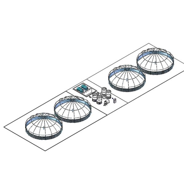 Quality PVC Tarpaulin Ras Recirculating Aquaculture System With Automatic Feeding for sale