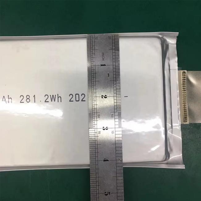 76Ah NCM Pouch EV Lithium Ion Battery Pack side view