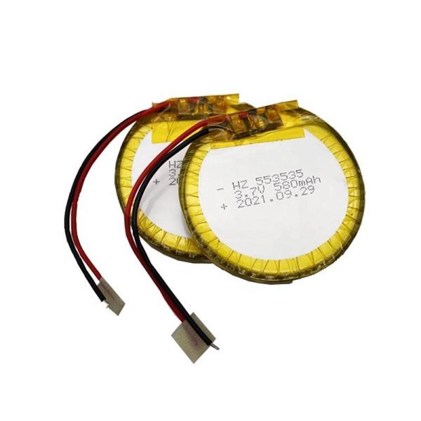 Quality LPR553535 Custom Lipo Battery 580mAh 3.7V Li Ion Rechargeable Battery For Smart Watch for sale