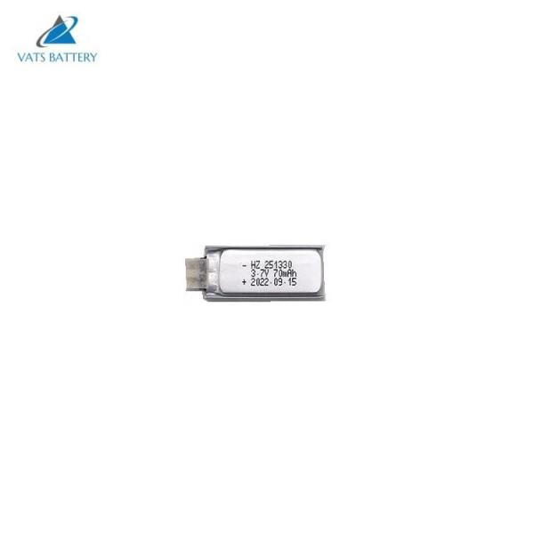 Quality 251330 70mAh 2.5mm Lipo Lithium Polymer Battery 3.7V Ultra Thin Battery for sale