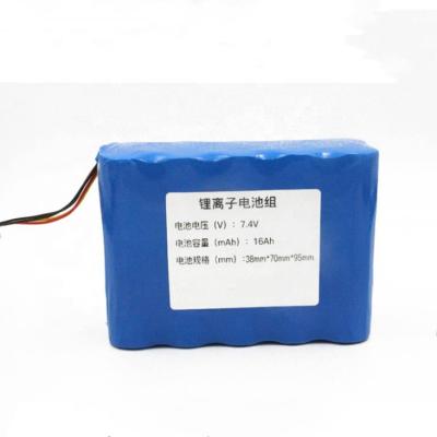 China Customized 16000mAh 7.4V Li-ion 18650 Battery Pack for Power Tools and Electronics for sale