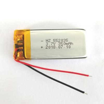 China 552035 3.7V 350mAh Li Polymer Battery with Seiko PCB, Rechargeable Lithium Ion Cell for sale