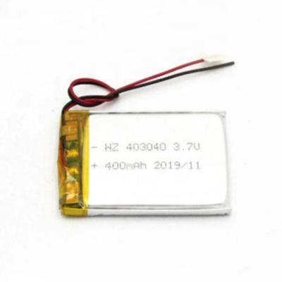 China 403040 3.7V 400mAh Lithium Polymer Pouch Cell Battery For Wireless Consumer Electronic Devices for sale