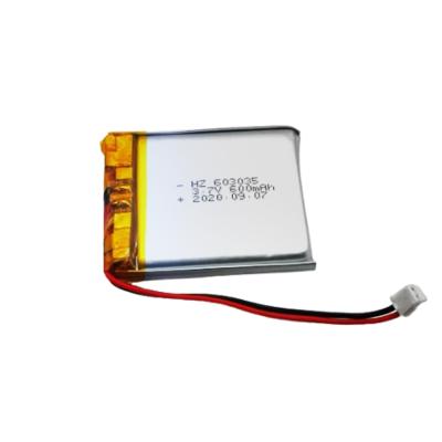China HZ603035 3.7V 600mAh Lithium Polymer Battery Pouch Cell For Headphone & Tracker Replacement for sale