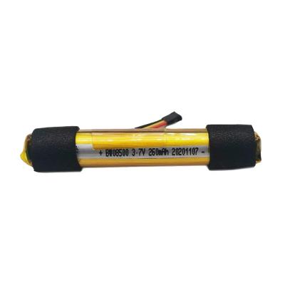 China Factory Direct 08500 260mAh 3.7V Cylindrical Lithium Polymer Battery Cell Wholesale for sale