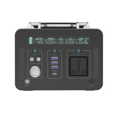 China PS6B 500wh Solar Power Supply 500W With AC 110V 220V Lithium Backup Generator Station for sale