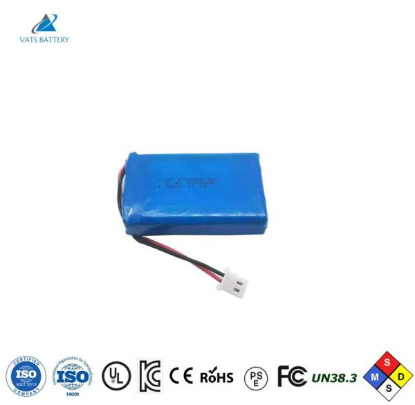 Quality 503450-2S 7.4V 1Ah Li Ion Battery Pack Rechargeable BMS Protected Factory Supply for sale