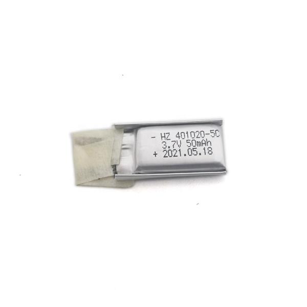 Quality 401020-5C 3.7V 50mAh Lithium Polymer Battery Rechargeable Custom Lipo Cell High Capacity for sale