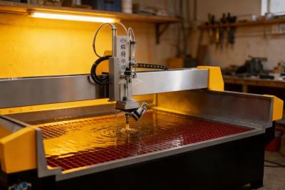 China Industrial Dynamic AC Five Axis CNC Waterjet Cutting System For Complex 3D Bevel Cutting for sale