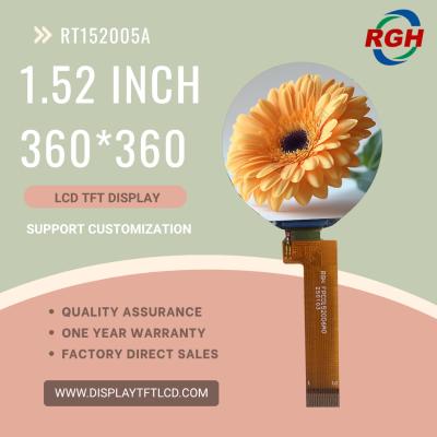 China 1.52" High Brightness TFT LCD Module ，360x360  Resolution , 1300:1 Contrast , All-Angle Viewing for sale