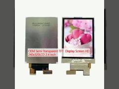 Pantalla de pantalla TFT semitransparente de OEM HD 240x320LCD 2,4 pulgadas