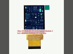 울트라 HD RGB IPS TFT LCD 디스플레이 모듈 2 인치 480x640 RGB16bit SPI 인터페이스