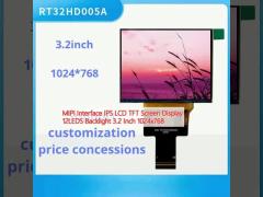 MIPI 인터페이스 IPS LCD TFT 화면 디스플레이 12LEDS 백라이트 3.2 인치 1024x768