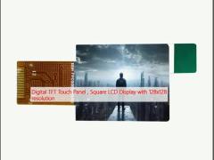Painel TFT Touch Digital, Display LCD Quadrado com resolução 128x128
