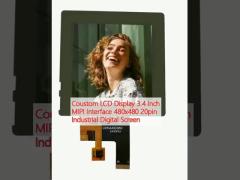 Display LCD personalizado de 3,4 polegadas MIPI Interface 480x480 20pin Industrial Digital Screen