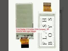 E Ink Display 2,13 polegadas OEM Compacto SPI 122x250 Com peso leve