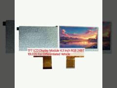 Módulo de exibição LCD TFT de 4,3 polegadas RGB 24BIT 10LED para veículo diferenciado