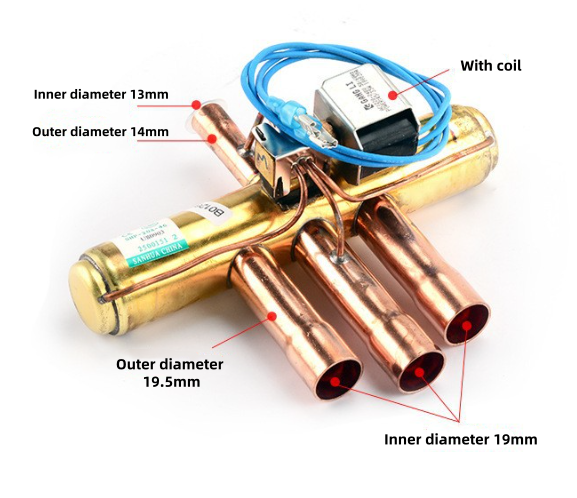 4-Way Reversing Valve with Coil - Product Image
