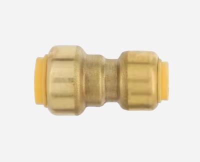 China Brass Push-Fit Reduced Coupling Connector for PEX Pipes for sale
