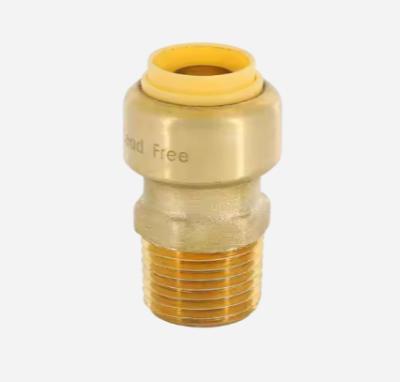 China Brass Quick Release Male Threaded Connector for PEX Copper Pipes for sale