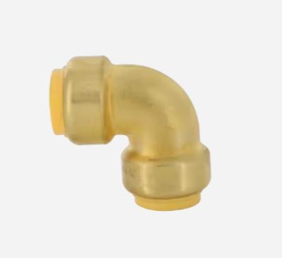 China Brass Push Fit 90 Degree Elbow Connector for PEX Pipes for sale