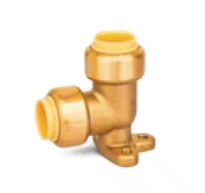 China Brass Push Fit Wall Plate Elbow for PEX Water Pipes for sale