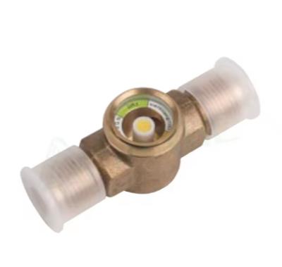 China Copper Sight Glass Indicator with High-Transparency Glass Window and Color-Changing Moisture Indicator for Refrigeration Systems for sale