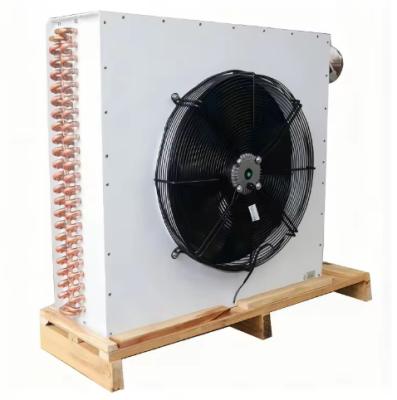 China Condensador de tubo aleteado de acero inoxidable con construcción de aluminio y cobre, certificado CE para HVAC y refrigeración en venta