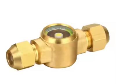 China Indicador de mirilla de cobre y latón para sistemas de intercambio de calor y refrigeración en venta