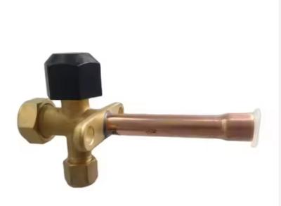China Válvula de servicio de cobre 1/4 3/8 1/2 para aire acondicionado y refrigeración, válvula dividida de AC en venta