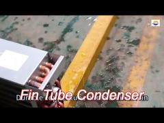 copper vertical finned condenser for hvac 20mm tube