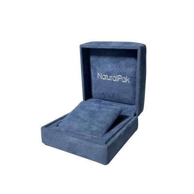 Cina Scatole di imballaggio per gioielli di lusso blu pallido Confezione regalo per orecchini con braccialetti decorativi in vendita
