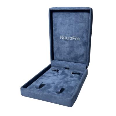 Cina Scatole di imballaggio per gioielli di lusso blu pallido Confezione regalo per orecchini con braccialetti decorativi in vendita