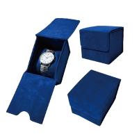 China Suede Wrist Watch Packaging Boxes Watch Roll Case Custom Gift Boxes With Logo for sale
