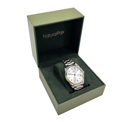 Cina Velvet Luxury Watch Packaging Box With Gold Frame in vendita