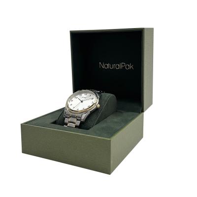 Cina Velvet Luxury Watch Packaging Box With Gold Frame in vendita