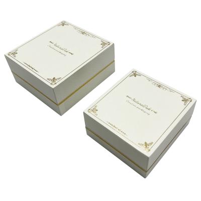 Cina Rose Gold Pattern Jewelry Packaging Box Wrapped By White Special Paper in vendita