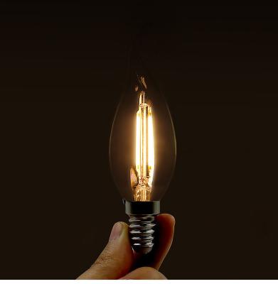 China chandelier led filament bulb, CUL 4w 120V pf>0.9 filament led bulb, e12 2w vintage led filament light for sale