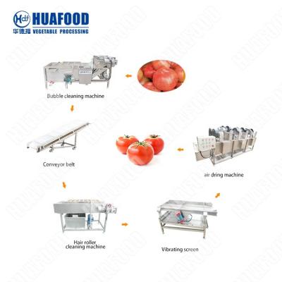 China Bubble Type Vegetable Washing Machine Food Processor Multi-function Production Line for sale