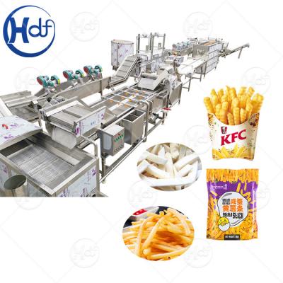 China full automatic fried potato chips production line / French Fries Making Machine / Frozen french Fries Processing line Plant for sale