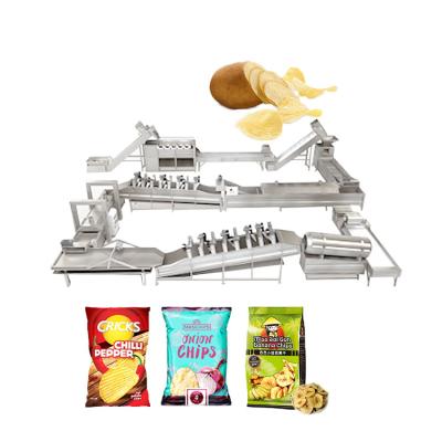 China Full Automatic Green Beans Production Line Cassava Chips Processing Making Production Plant Potato Crisps Production Line for sale