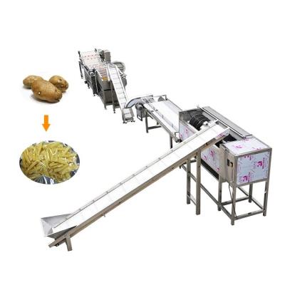 Commercial potato processing line sweet potato washing peeling cutting machine
