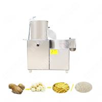 China Electrolysis Fully Automatic Potato Peeling Cutting Washing Machine for sale
