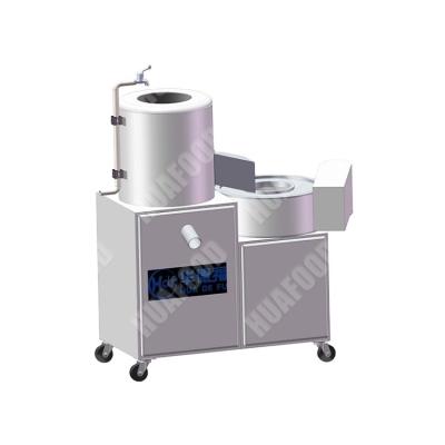 China carrot and potato washing and peeling machine / potato washing peeling and cutting machine / potato peeling device for sale