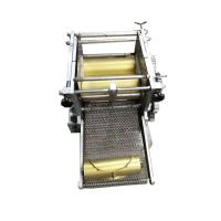 China Full Automatic Dough Flour Sheet Making Machine Pastry Wrapper Spring Roll Sheet Making Sheet Product Line for sale